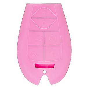 Keyless2Go Replacement for New Silicone Cover Protective Case for Key Fobiks with FCC M3N5WY783X IYZ-C01C - Pink