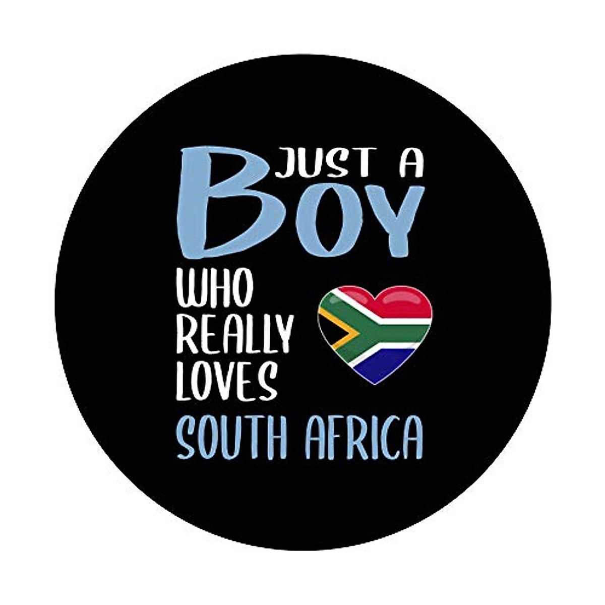 Mens Travel Gift Just A Boy Who Really Loves South Africa PopSockets PopGrip: Swappable Grip for Phones & Tablets