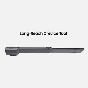 SAMSUNG Long Reach Crevice Tool, Vacuuming Attachment Part for Jet 75 Complete Cordless Stick Vacuum Cleaner, Black Chrometal Solid,Gray