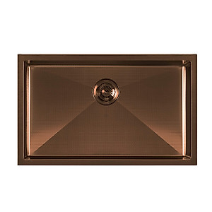 Whitehaus WHNPL2918-CO Noah Plus Collection Kitchen Sink, Copper