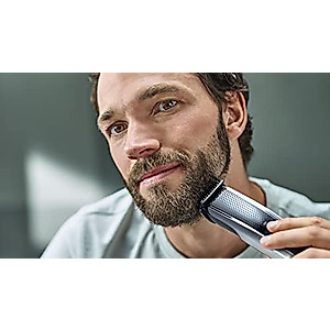 Philips Norelco Beard Trimmer and Hair Clipper Series 5500, electric, cordless, one pass beard trimmer and hair clipper with washable feature for easy clean - No blade oil needed - BT5511/49