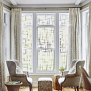 YUTR Frosted Privacy Window Film Glass Self Adhesive Glass Film Matte Static Protection Window Stickers (Color : As Shown, Size : 60x200cm)