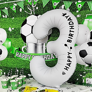40 inch White Number Balloons Birthday Party Decorations Supplies,Number 3 Balloon for 3rd Birthday Decor | Large Big Helium Foil Mylar Balloon Decor for kids, Adult
