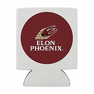 Elon University Phoenix Logo Can Cooler - Drink Sleeve Hugger Collapsible Insulator - Beverage Insulated Holder