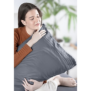 Utopia Bedding King Sheet Set – Soft Microfiber 4 Piece Hotel Luxury Bed Sheets with Deep Pockets - Embroidered Pillow Cases - Side Storage Pocket Fitted Sheet - Flat Sheet (Grey)