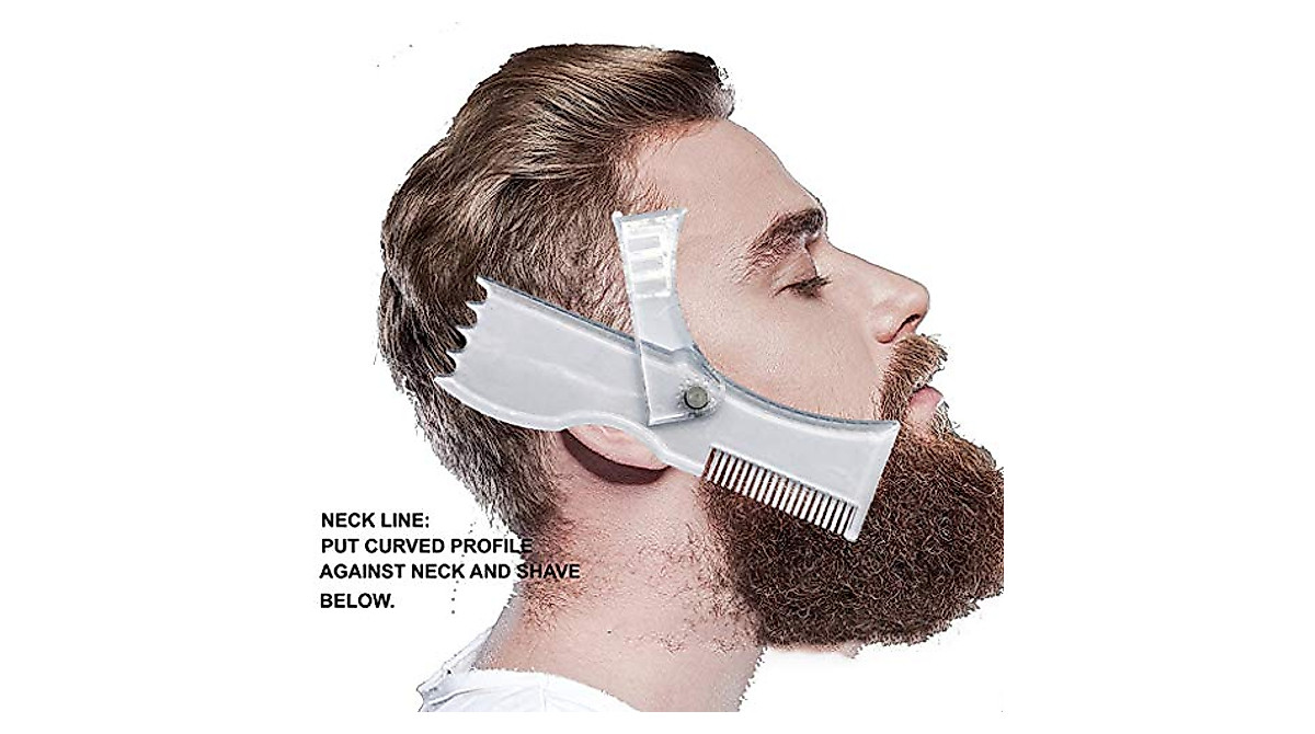 Beard All-In-1 Men Comb & Stencil Kit for Perfect Grooming
