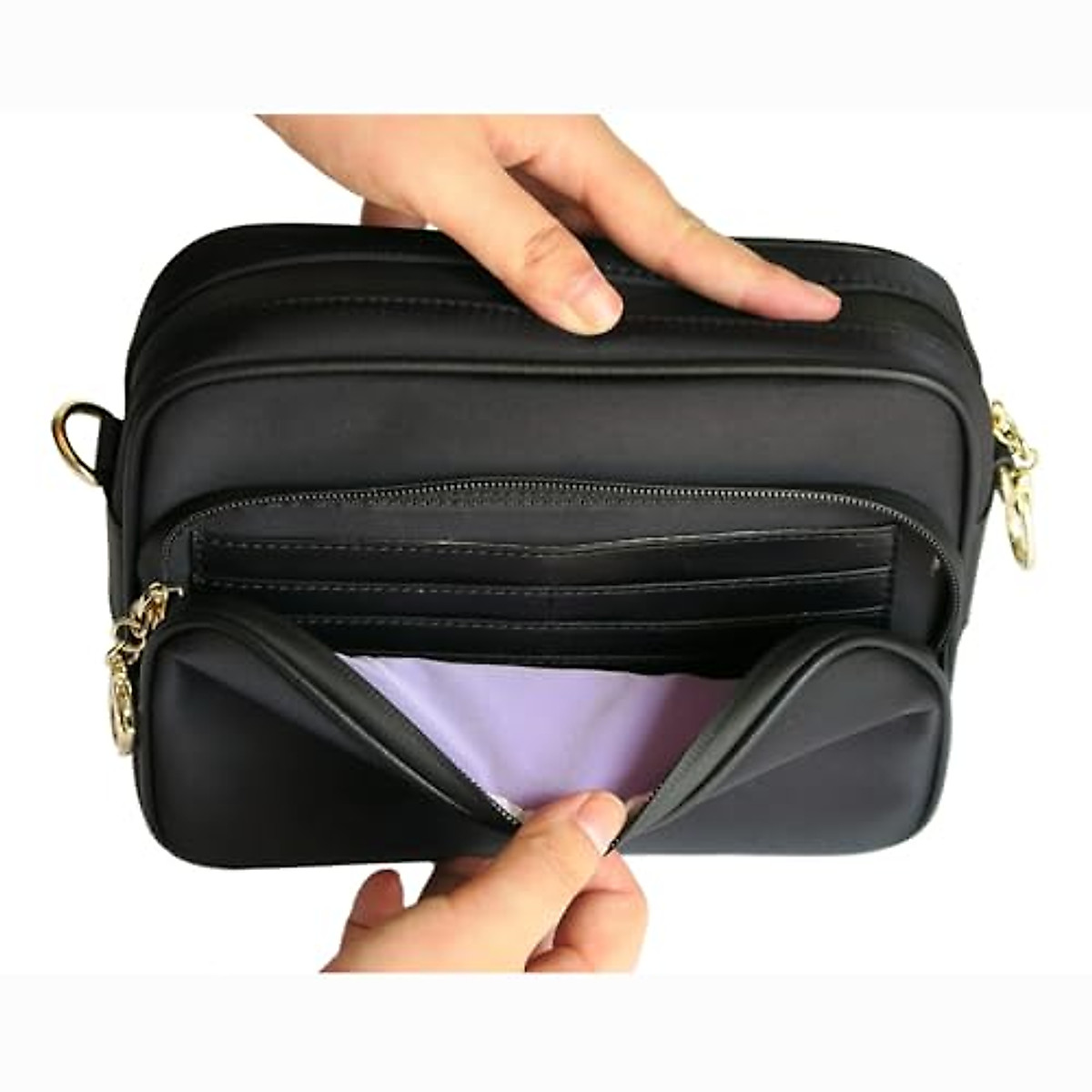 Arden Cove Full Anti-Theft Waterproof Cross-Body Bag (20" Drop Length, Black)