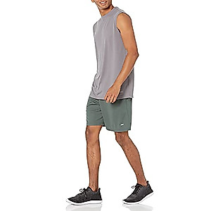 Amazon Essentials Men's Performance Tech Muscle Tank T-Shirt, Pack of 2, Medium Grey/Royal Blue, XX-Large