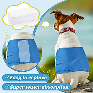 Tondiamo 20 Pieces Dog Diaper Pads Washable Reusable Replaceable Diapers Liner Pads for Small Medium Dog (Male, Medium) white