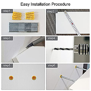 White Floating Shelves Wall Mounted Set of 4, Perfecct Home Decor for Living Room Kitchen Bedroom Bathroom Office Shelf with Towel Bar Décor Shelves Trophy Display Photo Frames and More…