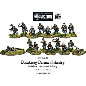 Bolt Action Blitzkrieg! German Infantry Figures 1:56 WWII Military Wargaming Plastic Model Kit