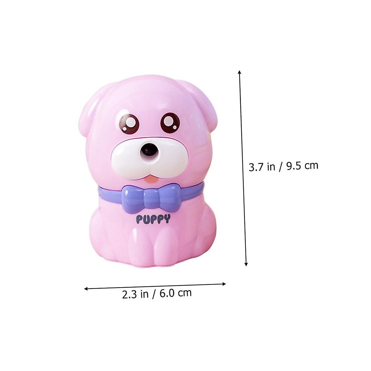 STOBOK Puppy Pencil Sharpener for Kids Manual Pencil Sharpener Mini Cute Manual Pencil Cutter for School Supplies Classroom Stationery Accessories, Pink