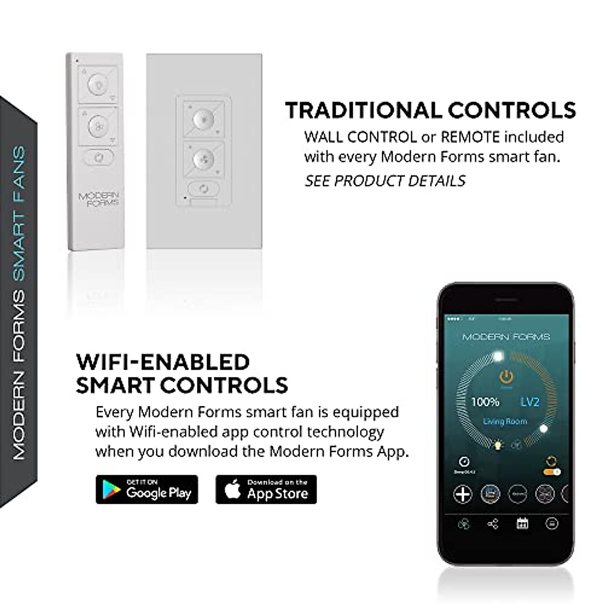 Tip Top Smart Indoor and Outdoor 3-Blade Flush Mount Ceiling Fan 44in Matte White with 3000K LED Light Kit and Remote Control works with Alexa, Google Assistant, Samsung Things, and iOS or Android App