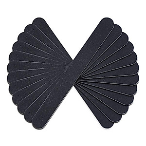 12Pack IFUNSON Professional Nail File Double Sided 120/180 Grit, Emery Board Manicure Pedicure Tool Black