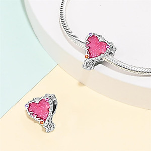 KUNSIR Dazzling Daisy Meadow Flower Charms Beads fits European charm Bracelets for Woman Silver Plated Dangle Pendant Bead,Girl Jewelry Beads Gifts for Women Bracelet Necklace