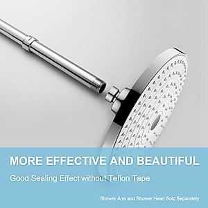 OFFO Shower Head Extension Arm, Shower Arm Extension Shower Head Extender Made of 304 Stainless Steel Shower Pipe Extension, Chrome 6 Inches