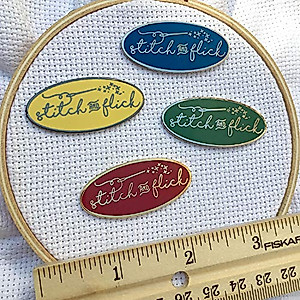 Stitch and Flick (Yellow/Black) Hard Enamel Needle Minder
