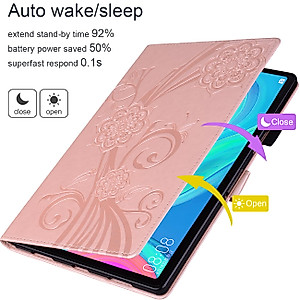 Kitzomi for Lenovo Tab P11 Pro 2nd Gen Case 2022 (TB-132FU/138FC) with PU Leather Folio and Kickstand+Card Holder, Auto Sleep/Wake with Cover for Lenovo Tab P11 Pro 11.2 Inch (2nd Gen),Rose Gold