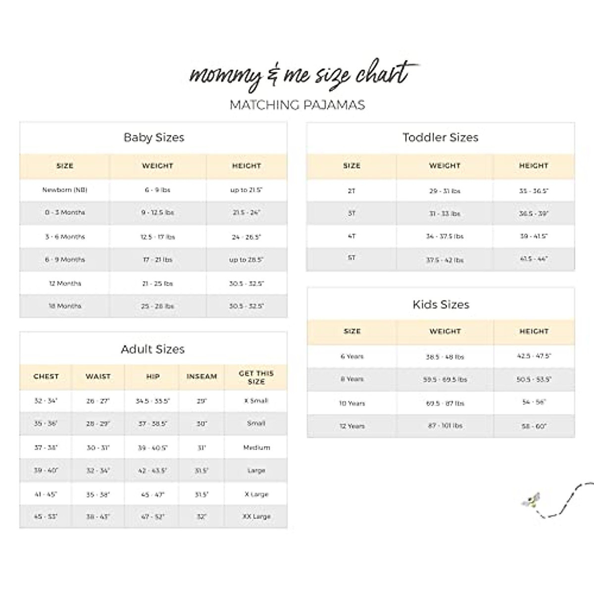 Burt's Bees Baby Unisex Baby Adult 2-Piece Mommy Matching Pajamas, 100% Organic Cotton, Golden Bee