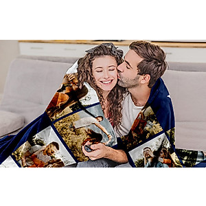 Juantao I Love You Blanket Gifts for Couples Custom Blanket with Photo Picture Personalized Christmas Birthday Anniversary Valentines Day Gifts for Boyfriend Girlfriend Wife Husband Him Her Men Women