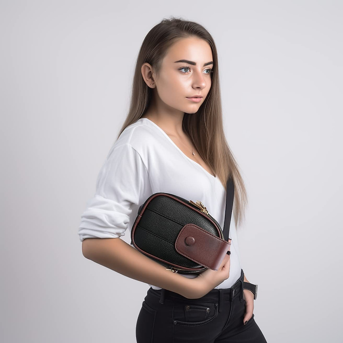 GEEMONT Small Clutch Purse For Women Mini Handbag Shoulder Bag Cell Phone Bag Dumpling Bag Multipurpose Crossbody