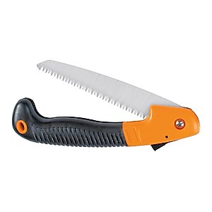 Fiskars Hand Saw, Folding Saw with Power Tooth Saw Blade with Triple Ground Teeth that Powers Through Wood Faster, Soft Grip 7-Inch Pruning Saw