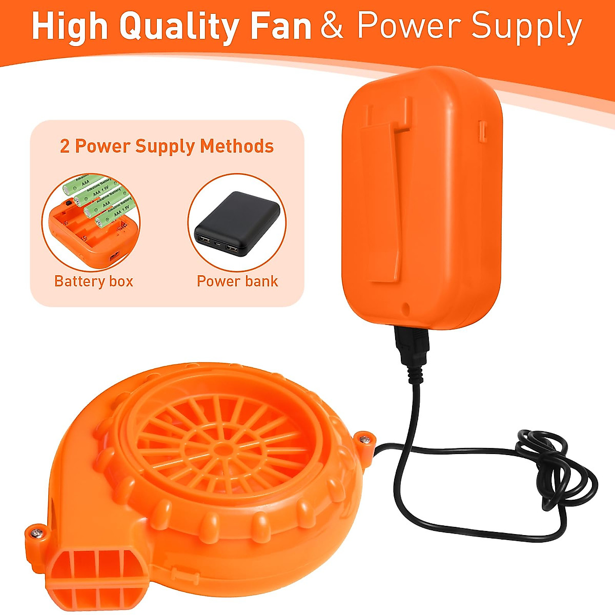 Uderwarb Inflatable Costume Fan Replacement, Mini Blower Fan Dinosaur Pump for Inflatable Costume Blow Up