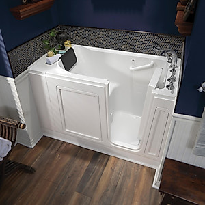 American Standard 2848.119.SRL Acrylic Soaking 28"x48" Right Side Door Walk-In Bathtub in Linen