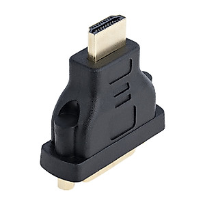 StarTech.com HDMI Male to DVI Female - HDMI to DVI-D Adapter - Bi-Directional - DVI to HDMI (HDMIDVIMF), Black