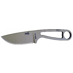 ESEE Knives Izula Fixed Blade Knife w/Survival Kit, Sheath & Clip Plate (Dark Earth)