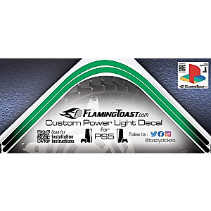 Power Light Decal and Underlay Sticker Combo for PS5 Playstation 5 (Green)