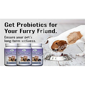 Omega Alpha Pet Probiotic 8 Plus - Probiotics, Enzymes, and Fibre for Better Pet Digestion.-500g