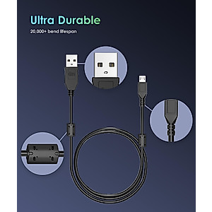 6amLifestyle [2 Pack 10FT] PS4 Controller Charging Cable, Charge and Play, Micro USB Charger High Speed Data Sync Cord for Sony PlayStation 4 PS4 Slim/Pro Controller, Xbox One S/X Controller, Android