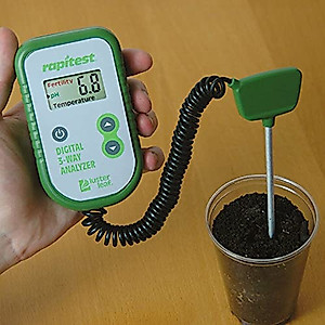 Plant Test Tester 3 in 1 Digital Ph Fertility Thermometer Soil Garden Digital 3 Way Soil Analyzer