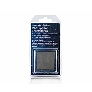 Innovation Cooling Graphite Thermal Pad – Permanent Replacement for Thermal Paste/Grease (40 X 40mm)