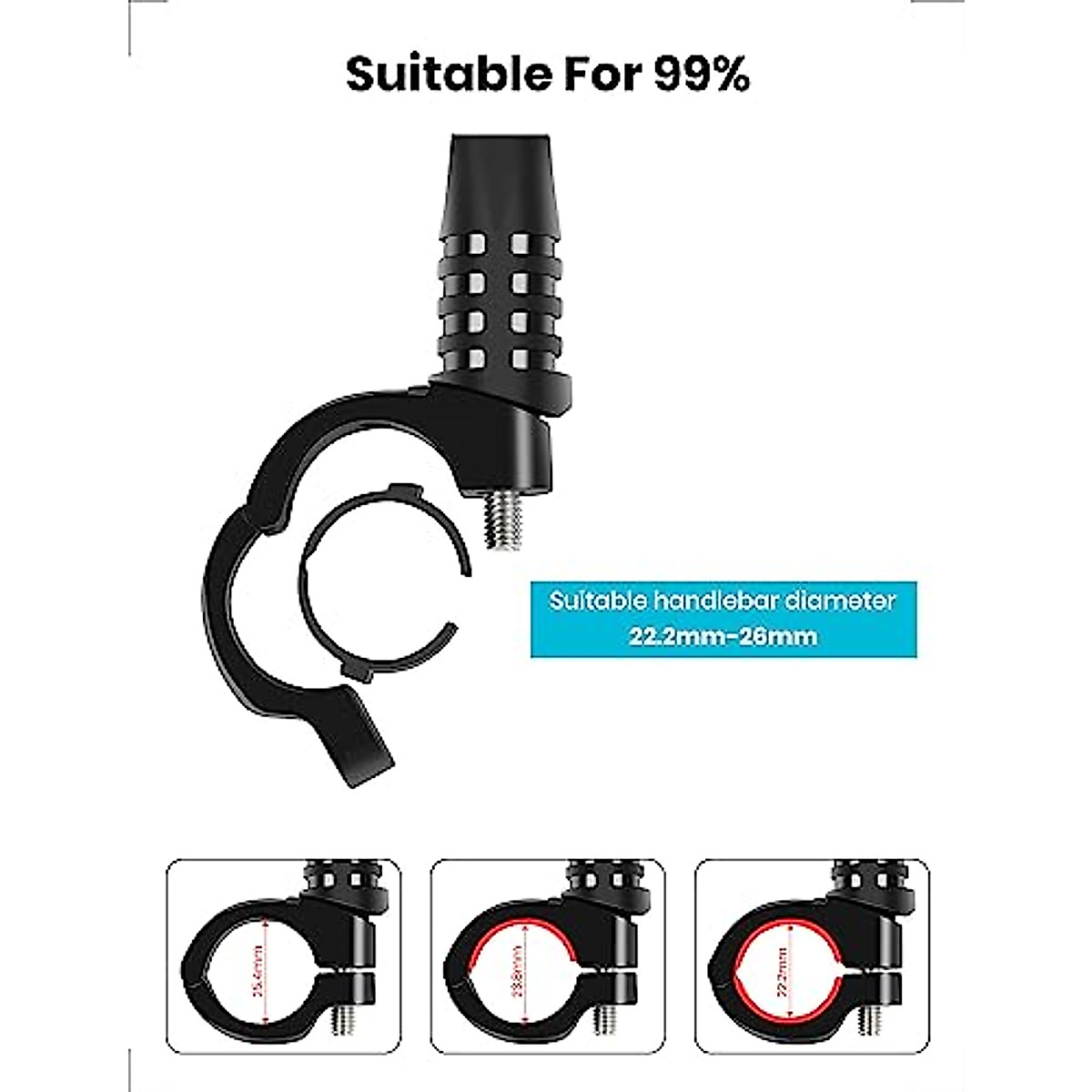 MAGICYCLE 2023 New 360 degree retractable Bike Mirrors 1 Pair Handlebar Rear View Mirror E-Bike Mirrors Adjustable Rotatable Safe Wide Angle HD Glass Bicycle Mirrors for Handlebars