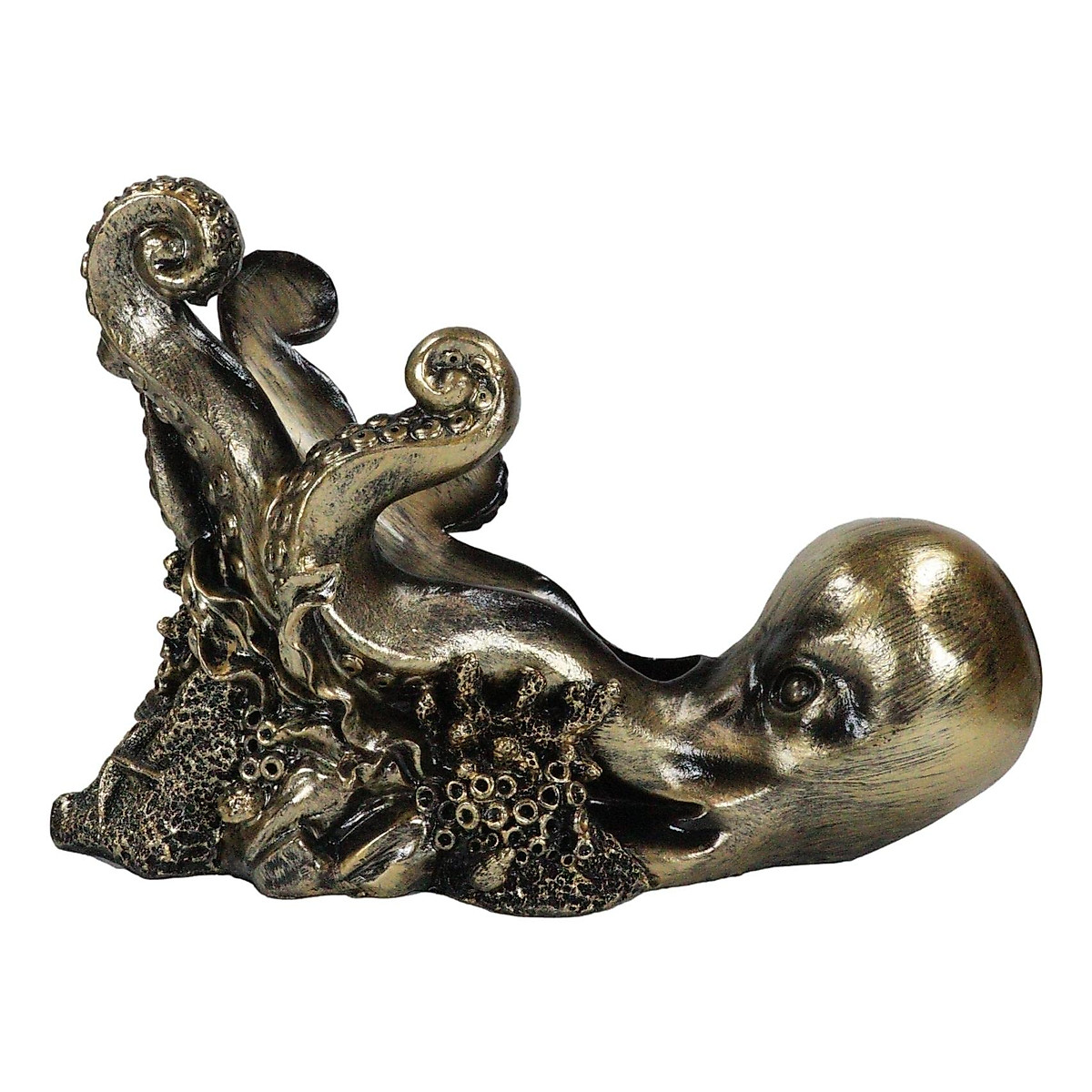 Ebros Gift Ocean's Misty Refreshment Large Nautical Marine Drinking Giant Sea Octopus Kraken Wine Bottle Holder Rack Sculpture Cthulhu Cephalopod Tentacles Monster Decorative Figurine