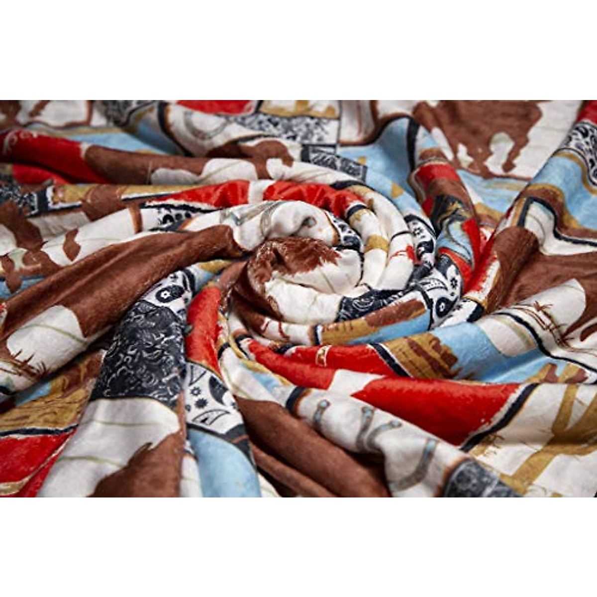 Carstens, Inc. Wrangler Vintage Western Sherpa Throw Blanket 54x68