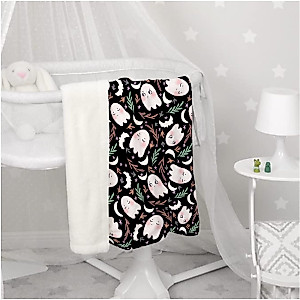 SUPERICH Halloween Ghosts Baby Blanket Gifts Super Soft Swaddle Newborn Cozy Baby Receiving Blanket Stroller Throw Blanket for Crib 40x30 XSmall for Puppy