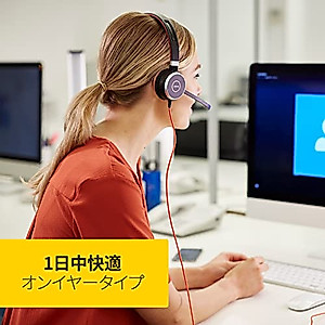 Jabra Evolve 40 Professional Wired Headset, Stereo, MS-Optimized – Telephone Headset for Greater Productivity, Superior Sound for Calls and Music, 3.5mm Jack/USB Connection, All-Day Comfort Design