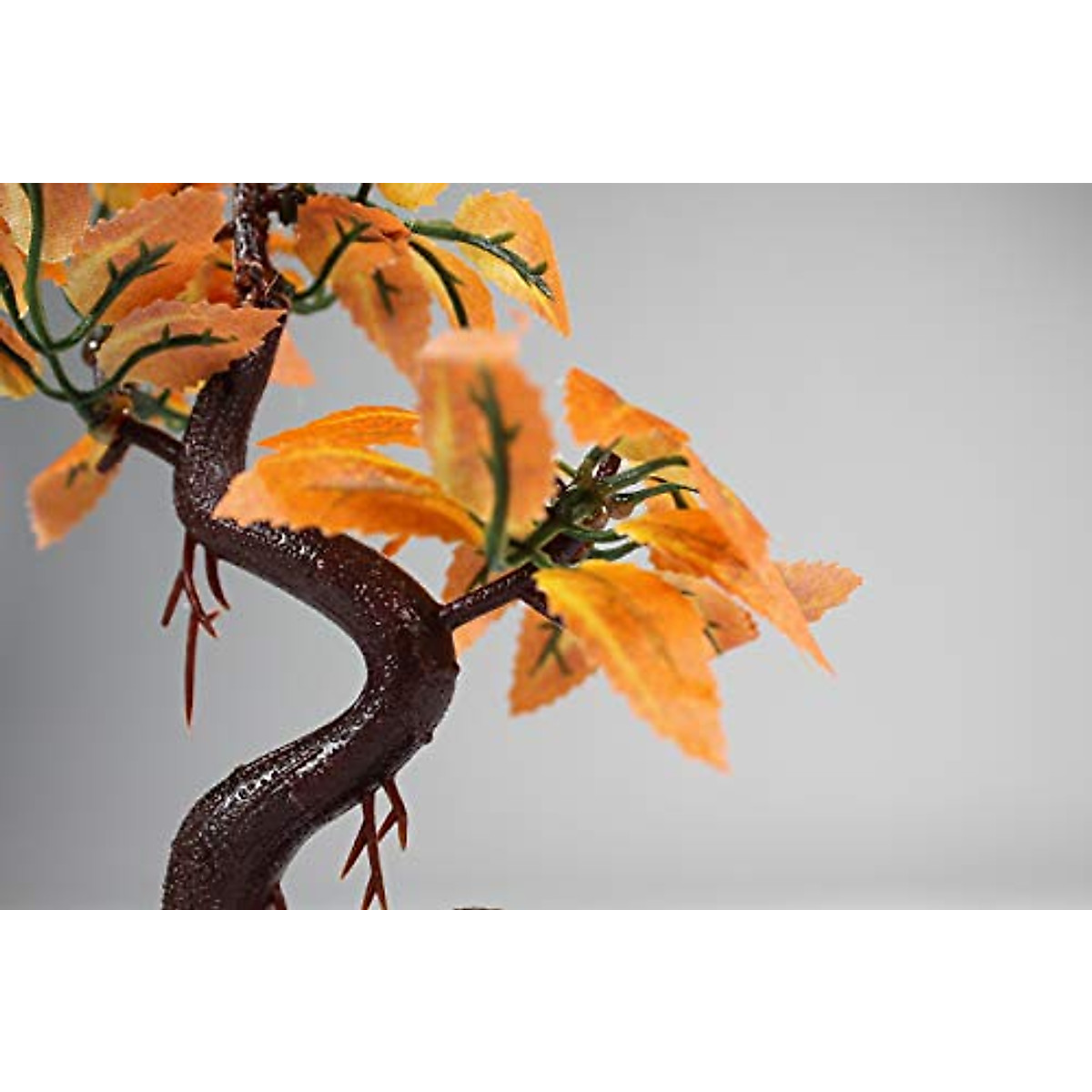 Penn-PLAX Deco-Replicas Bonsai Tree Aquarium Decoration – Orange – Safe for Freshwater and Saltwater Fish Tanks – 8” Height