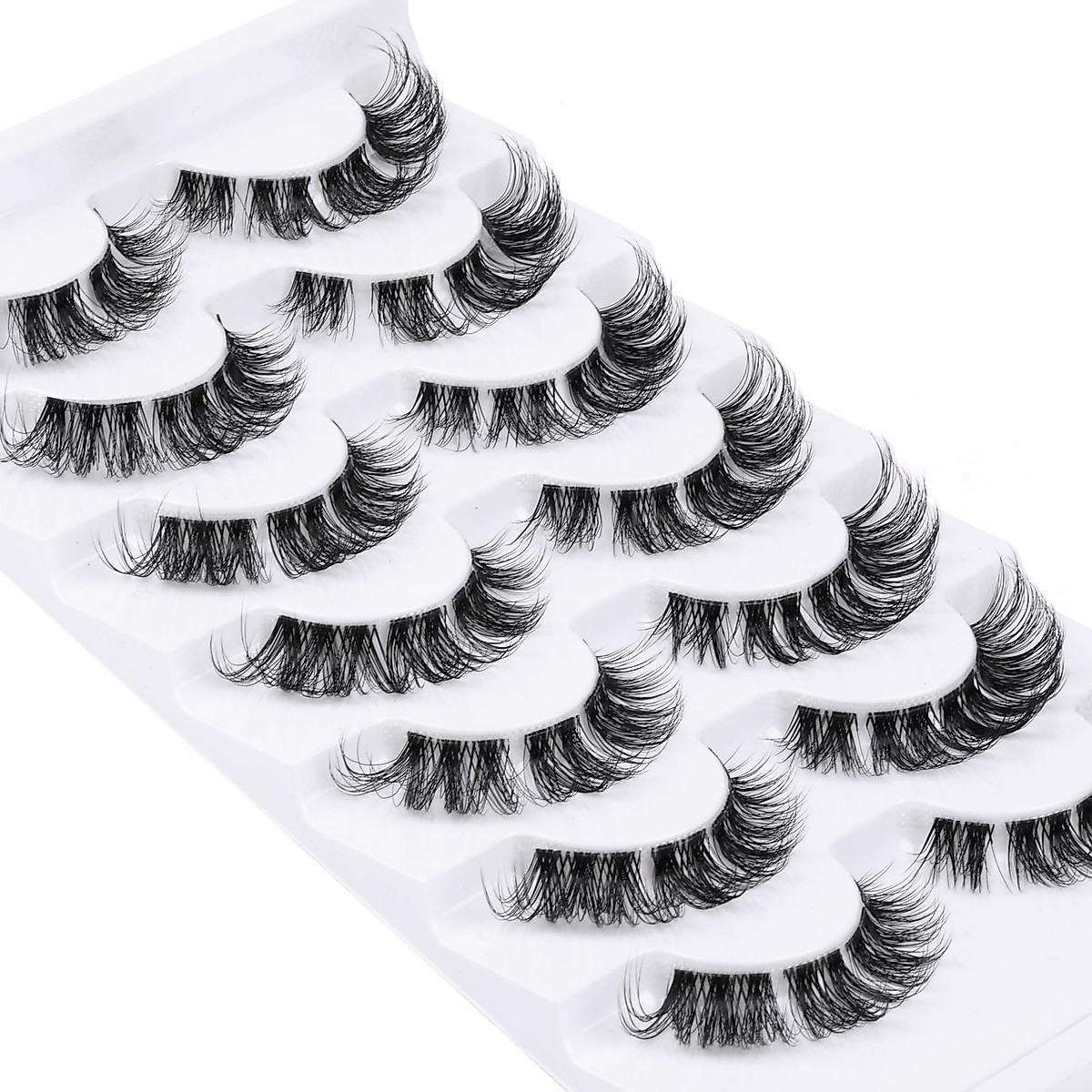 Lash Cluster False Eyelashes Extension Wispy Individual Cluster Lashes Extension Natural Fluffy Eye Lashes Faux Mink Fake Eyelash Clusters Pack by GVEFETIEE