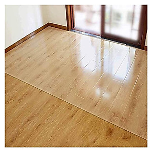 Clear PVC Desk Chair Mat 1.5mm Transparent floor mat Vinyl Floor Protector Mat,Chair Mat-PVC Transparent Non-Slip Durable Floor Protector Mat for Office Home Hard Floor Carpet,110/130/150cm wide for O