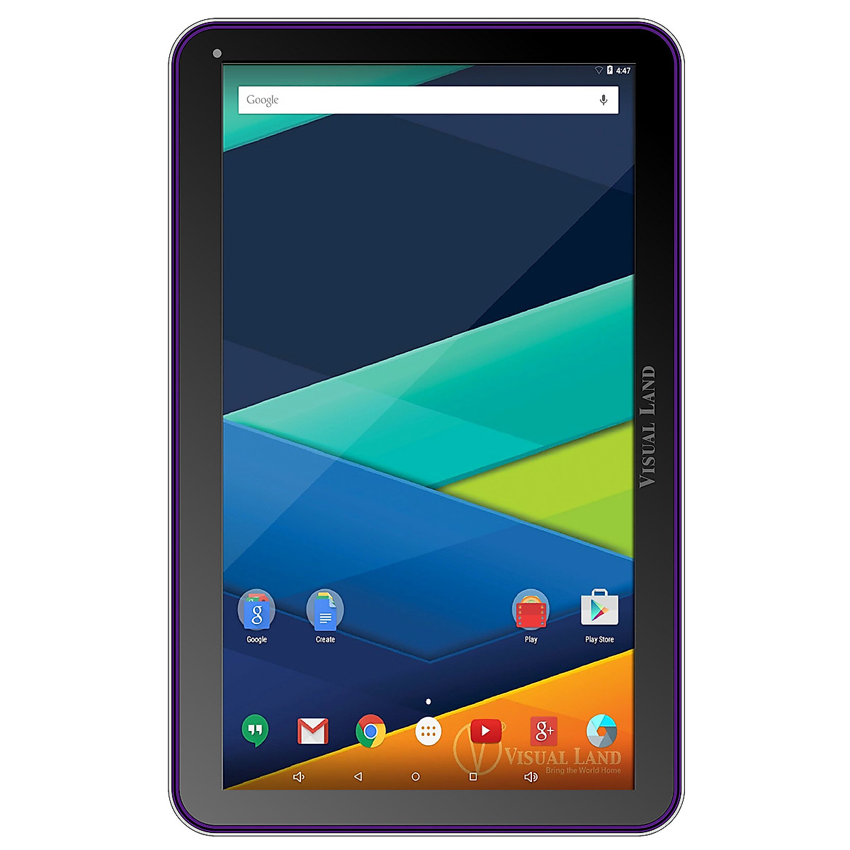 Visual Land Prestige ELITE 10QL 10.1 Inch Quad-Core Android 5.0 Lollipop 16GB Tablet with Keyboard Case - Purple