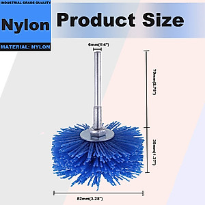 Mixiflor 7 Pack Abrasive Nylon Wheel Brush for Drill with 1/4" Shank, (80 120 180 240 320 400 600 )Grits, Nylon Abrasive Wheel Perfect for Removal of Rust/Corrosion/Paint