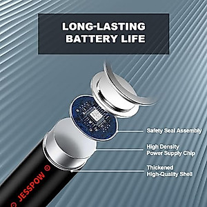 JESSPOW CR123A Lithium Batteries, CR123A Rechargeable Batteries 3.7V for Arlo Cameras VMC3030 VMK3200 VMS3330 3430 3530 and Flashlight Polaroid Microphone - 4 Pack