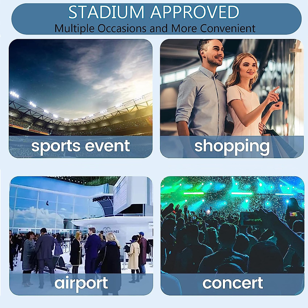 Stadium Approved Clear Water Proof Fanny Pack Waist Bag with Adjustable Strap, Festivals, Hiking, Concerts and Travel - Pink