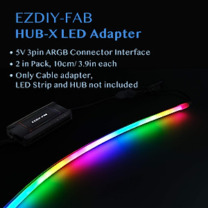 EZDIY-FAB LED Port Adapter fo rEZDIY-FAB HUB-X, Compatible with 3 Pin ARGB Devices