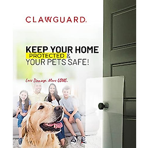 Heavy Duty CLAWGUARD - The Ultimate Door Scratch Shield, Frame & Wall Scratch Protection Barrier for Dog and Cat Clawing, Scratching and Damaging Doors, Scratch Shield 20in x 44in