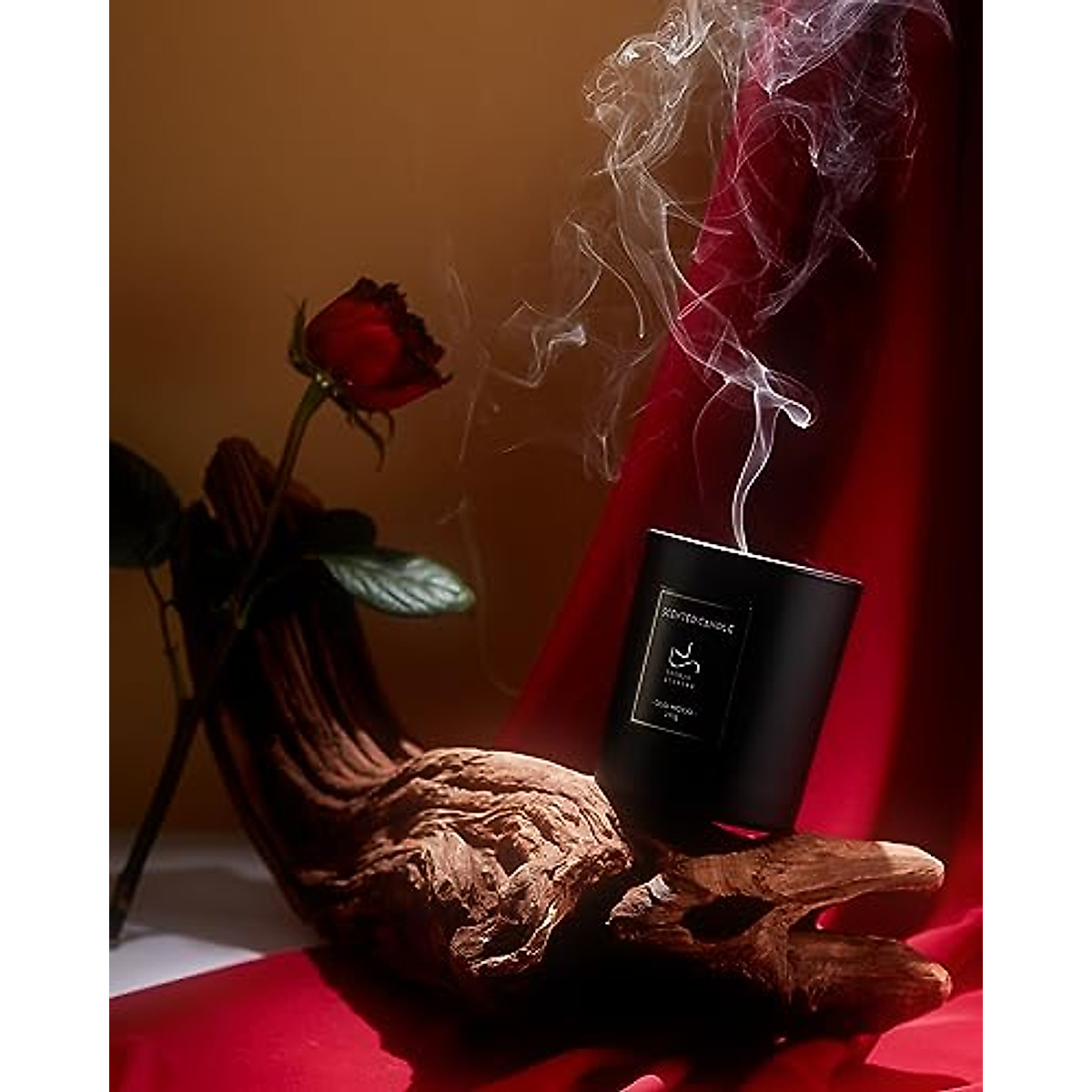 Oud Wood & Rose Scented Candles Gift Set,8oz 55h,Luxury Woody Sandalwood Candles for Home Scented Candles Gift Set,Long-Lasting Soy Candles, Aromatherapy Candles Gift for Women & Men